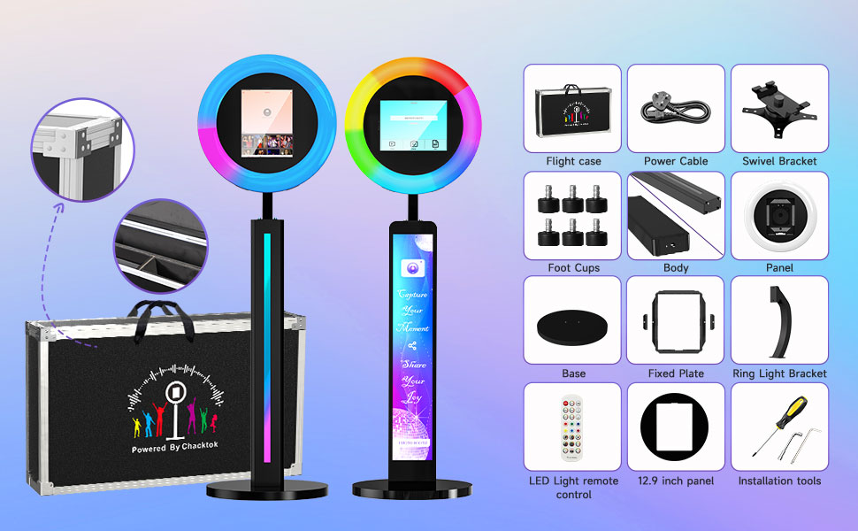 Amazon.com : MWE Portable Photo Booth Stand Compatible with Any Ipad with Software APP and ...