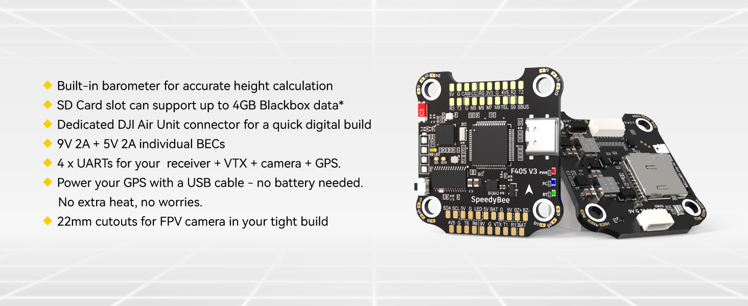 Speedybee F4 Flight Controller Stack 30×30 Bluetooth Stack With 4in1