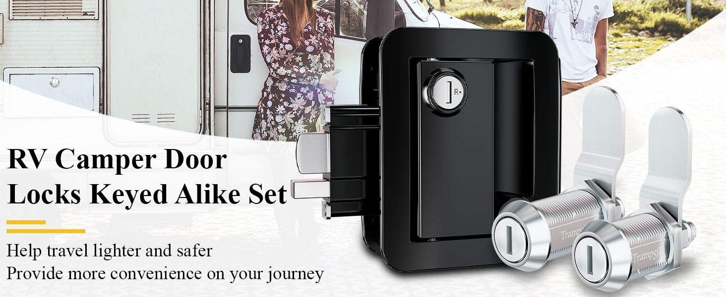 Amazon.com: TrampgiK RV Door Lock,1 Camper Door Lock with Storage Locks Combo, for Trailer ...