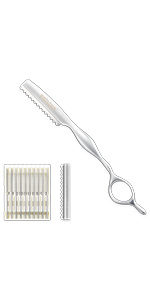 Amazon.com: FEISIER Straight Edge Razor With 100 Single Edge Blades ...