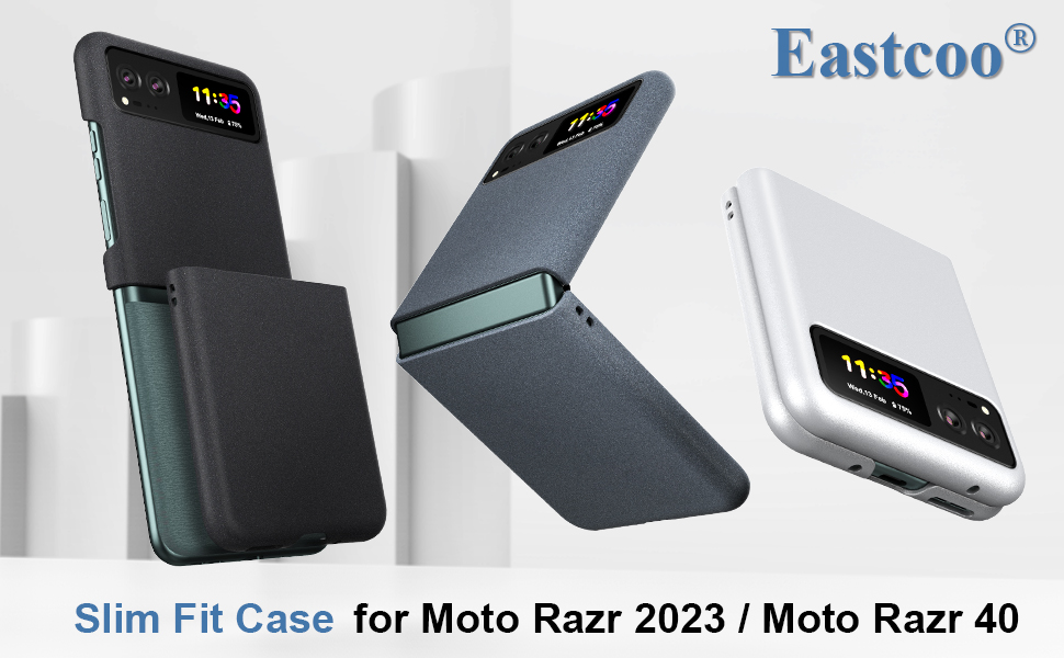 Amazon.com: Eastcoo Slim Fit Moto Razr 2023 Case, [Hard PC Back] [Frosted Feel] [Wireless ...