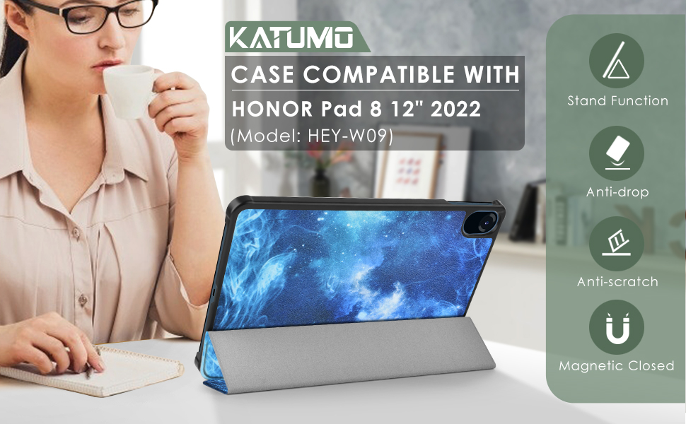 KATUMO Case for HONOR Pad 8 12 inch 2022 Released （HEY-W09）Slim Stand ...