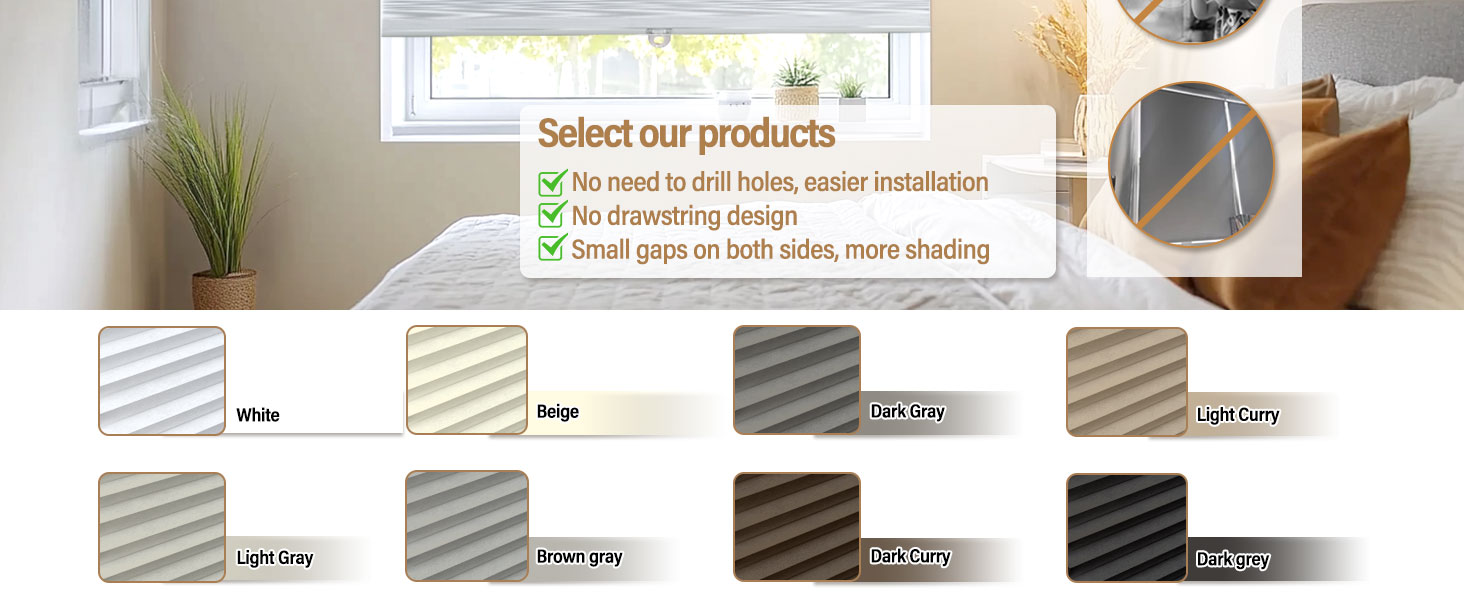 Amazon.com: Top Down Cordless Light Filtering Cellular Shades-Honeycomb ...