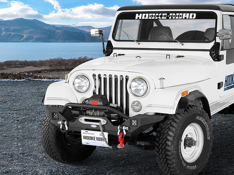 Amazon.com: Hooke Road Offroad Front Bumper for 1976-1986 Jeep CJ-5 CJ-7 CJ-8 Scrambler, Mid ...