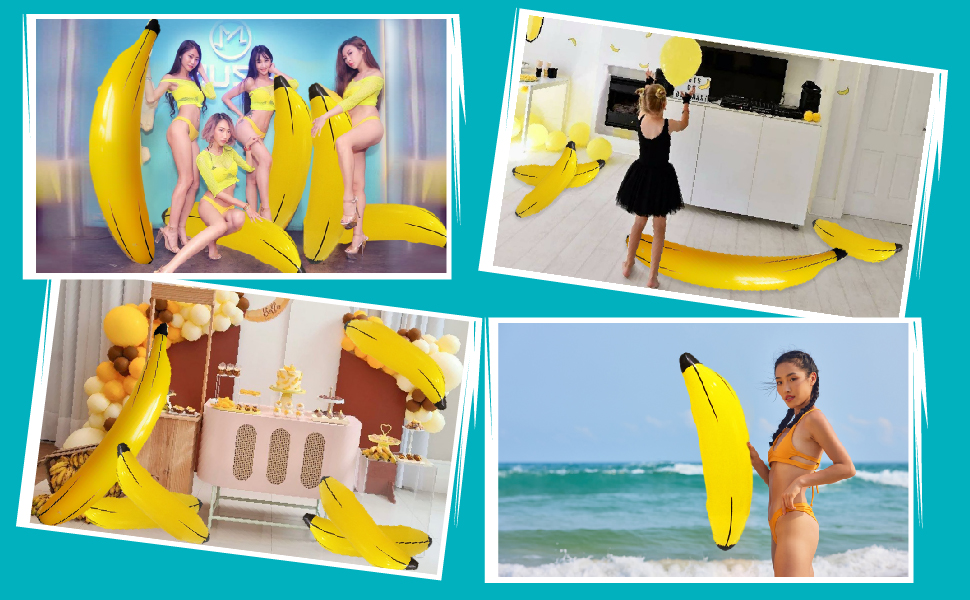 Amazon.com: 6 Pcs Bachelorette Party Game Inflatable Banana Props Balloons,Include 70 Inch ...