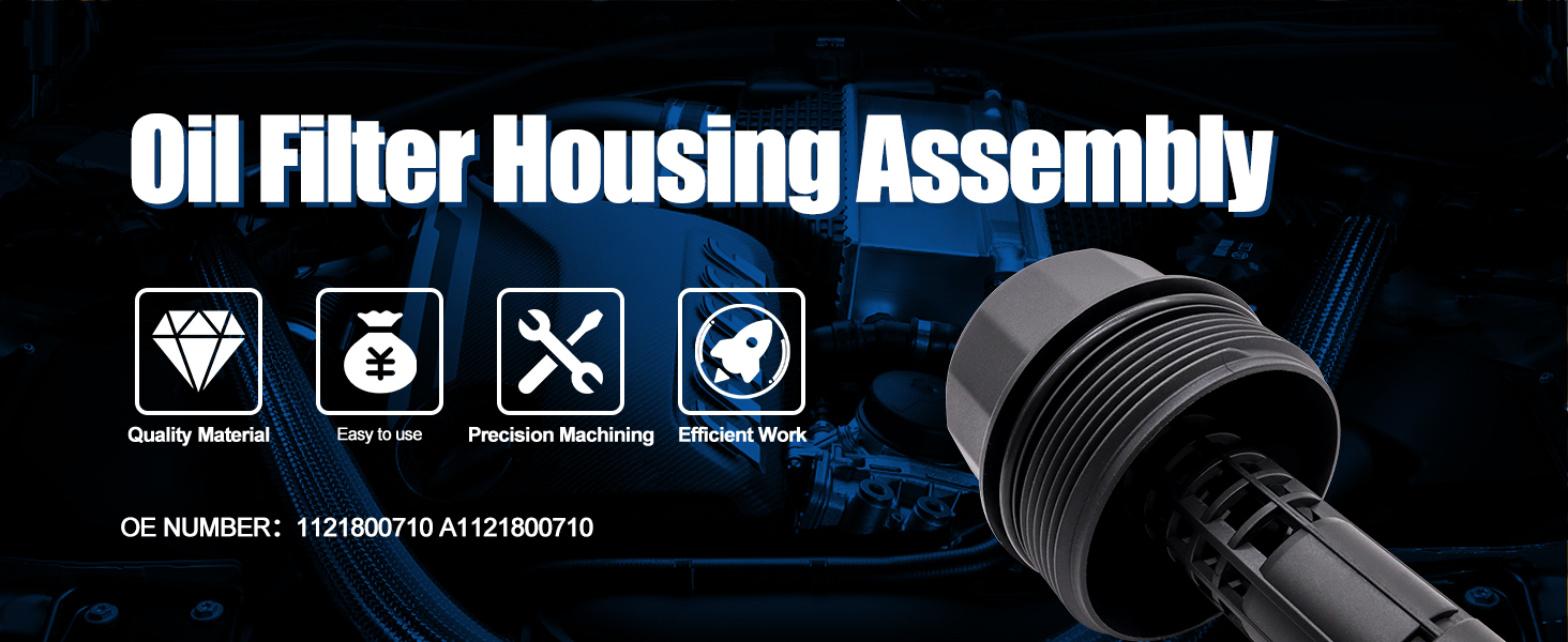 Amazon.com: OXCANO A1121800710 Oil Filter Housing Assembly Compatible with Mercedes-Benz W202 ...