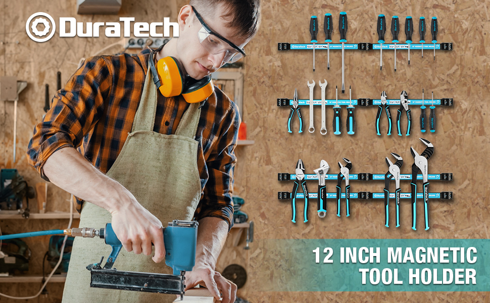 Amazon.com: DURATECH 4 Pack 12" Magnetic Tool Holder Strip, Heavy Duty Magnetic Tool Bar ...