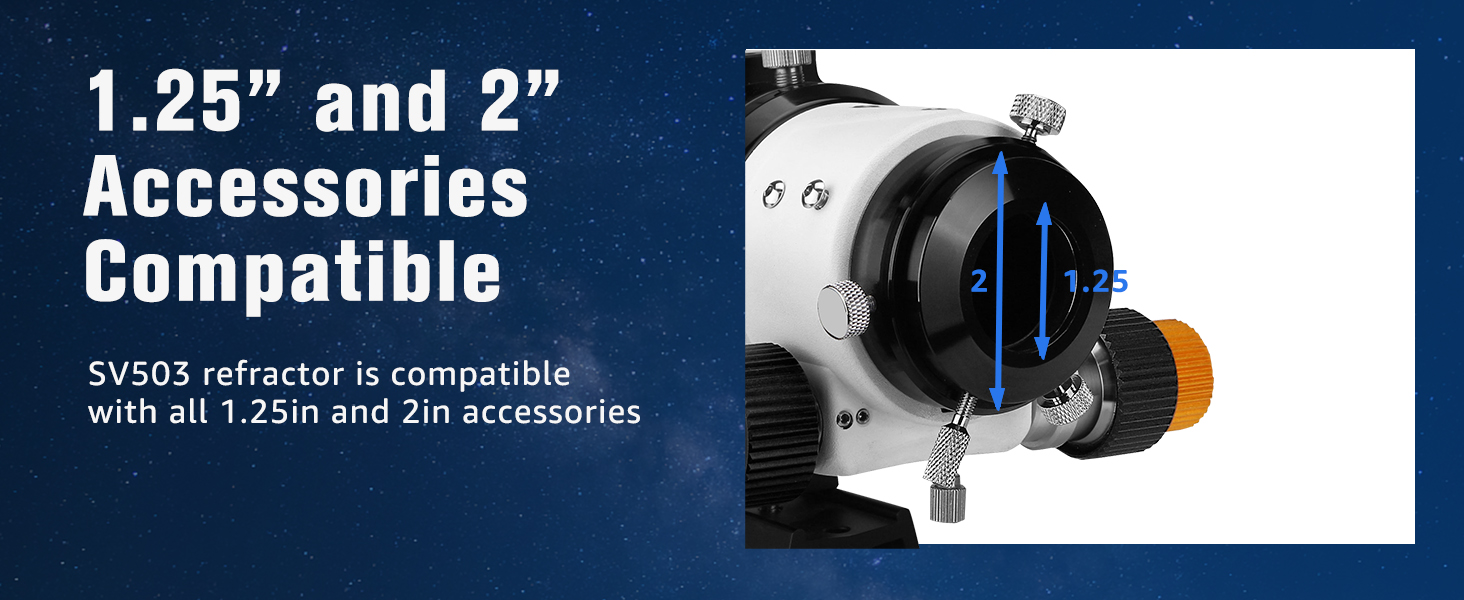 Amazon.com : SVBONY SV503 Telescope, 70ED F6 Extra Low Dispersion Refractor OTA, Bundle with ...