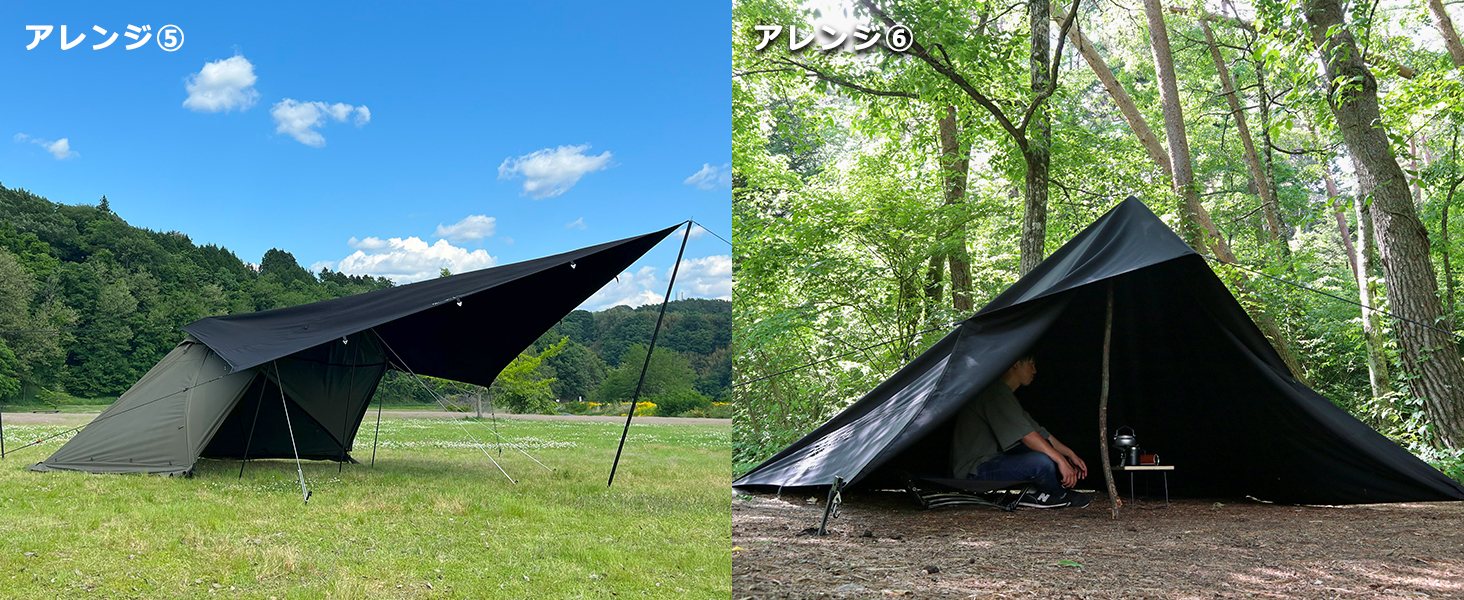 Amazon | FUTUREFOX TCタープレクタタープ TC(ポリコットン) タープ スクエア 4m×4m (ブラック) | FUTURE FOX | タープ