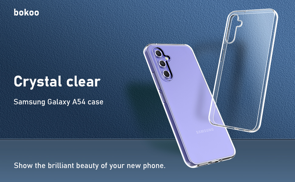 Amazon.com: bokoo Crystal Clear Samsung Galaxy A54 Case.Soft Slim Fit Transparent Plastic TPU ...