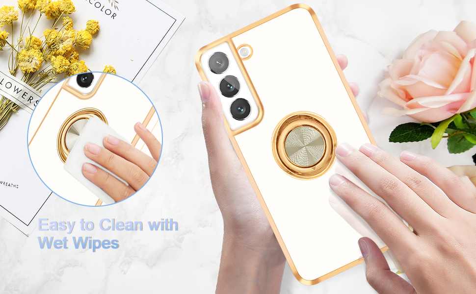 Amazon.com: Fingic for Samsung Galaxy S22 Case with Ring Stand, [360° Rotatable Ring Holder ...