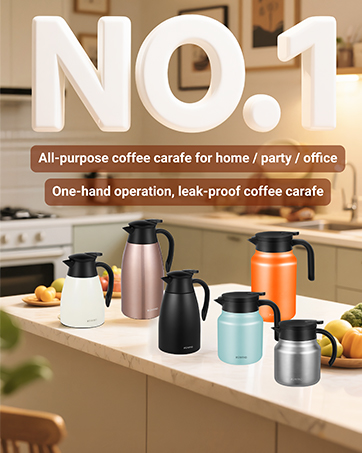 Amazon.com: WYHVAND 34 Oz Thermal Coffee Carafe, Stainless Steel Insulated Vacuum coffee crafts ...