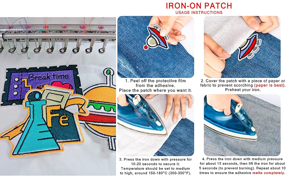 Amazon.com: Custom Embroidered Name Patches – Personalized Iron-On, Sew-On & Hook & Loop Patches ...