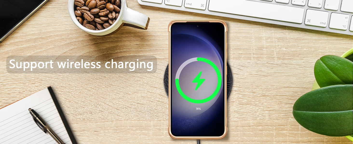 Amazon.com: DEFBSC Compatible with Samsung Galaxy S23 Plus Case with Gold Heart, Luxury Plating ...