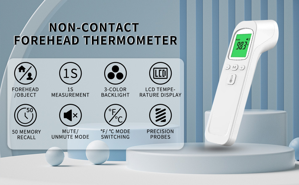Dwjj Touchless Forehead Thermometer Digital Infrared Thermometer For Adults And