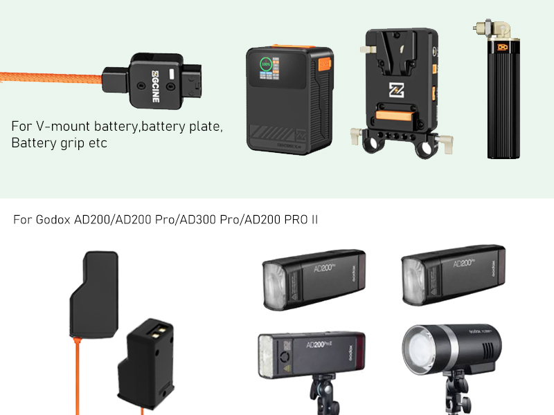 Amazon.com: ZGCINE DT-AD200 D-Tap - Cable de batería ficticio (cable trenzado) para Godox AD200 ...