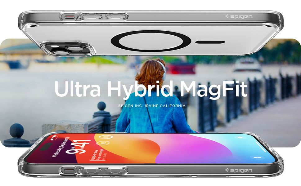 Amazon.com: Spigen Magnetic Ultra Hybrid MagFit Designed for iPhone 15 Case, [Anti-Yellowing ...