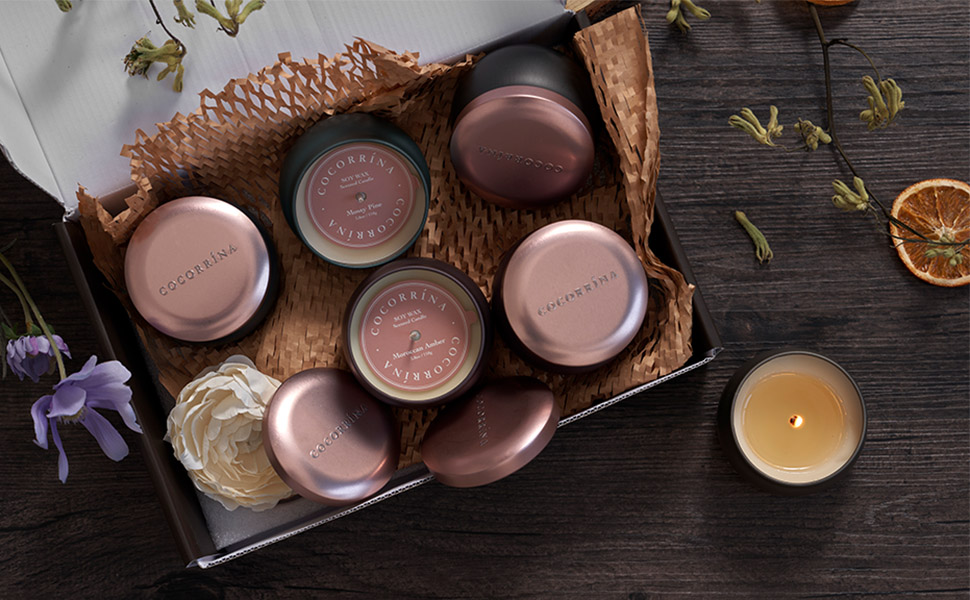 Amazon.com: COCORRÍNA Scented Candle Set - 6 Pack/ 3.8oz Aromatherapy Candles Gifts for Women ...
