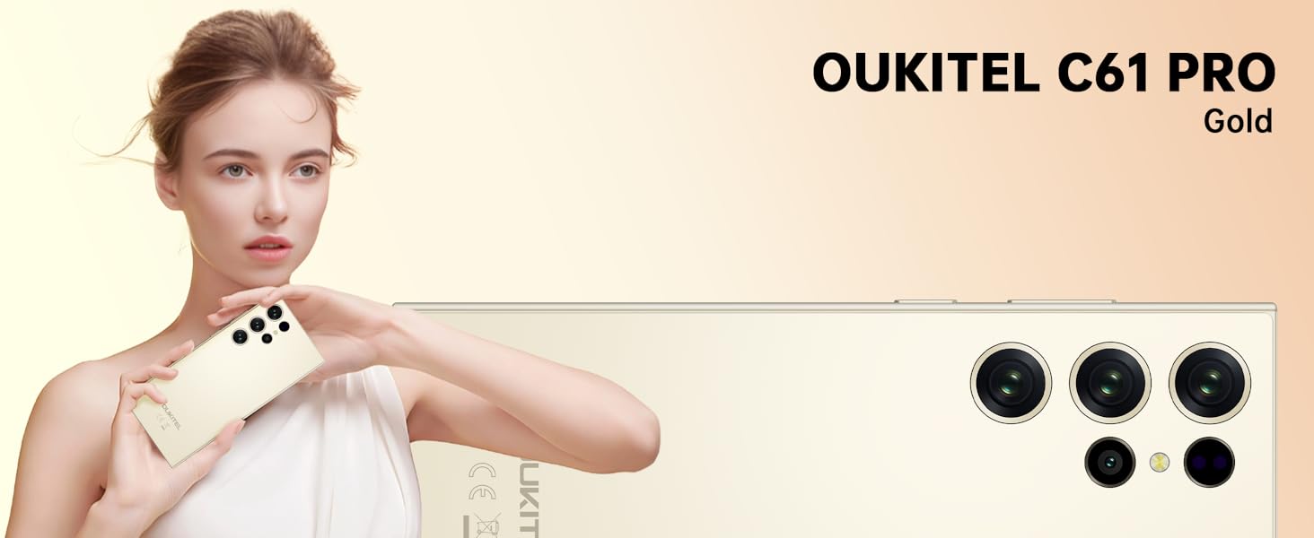 OUKITEL C61 Pro Android 15 Mobile Phones - 6.88" HD+ Large Screen, 5150mAh Battery Smartphone ...