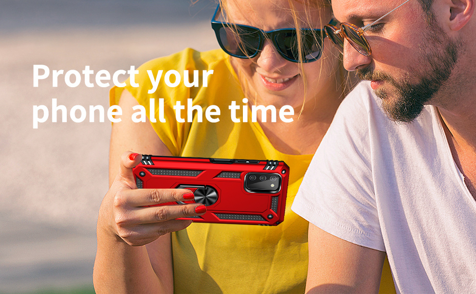 Amazon.com: Yiakeng Compatible Phone Case for Samsung Galaxy A03S Case with HD Screen Protector ...