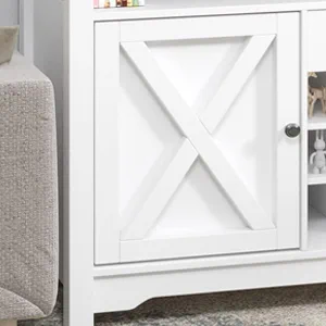 Amazon.com - 4 EVER WINNER Farmhouse Coffee Bar Cabinet with Storage Barn Doors, 47”Kitchen ...