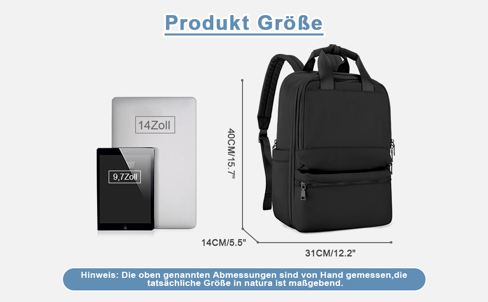 UPPACK Handgepäck Rucksack Damen Reiserucksack Laptop Rucksack Daypacks Schulrucksack Mädchen ...