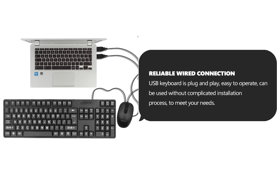 Dpofirs Large Print Computer Keyboard, 104 Keys Visually Impaired ...