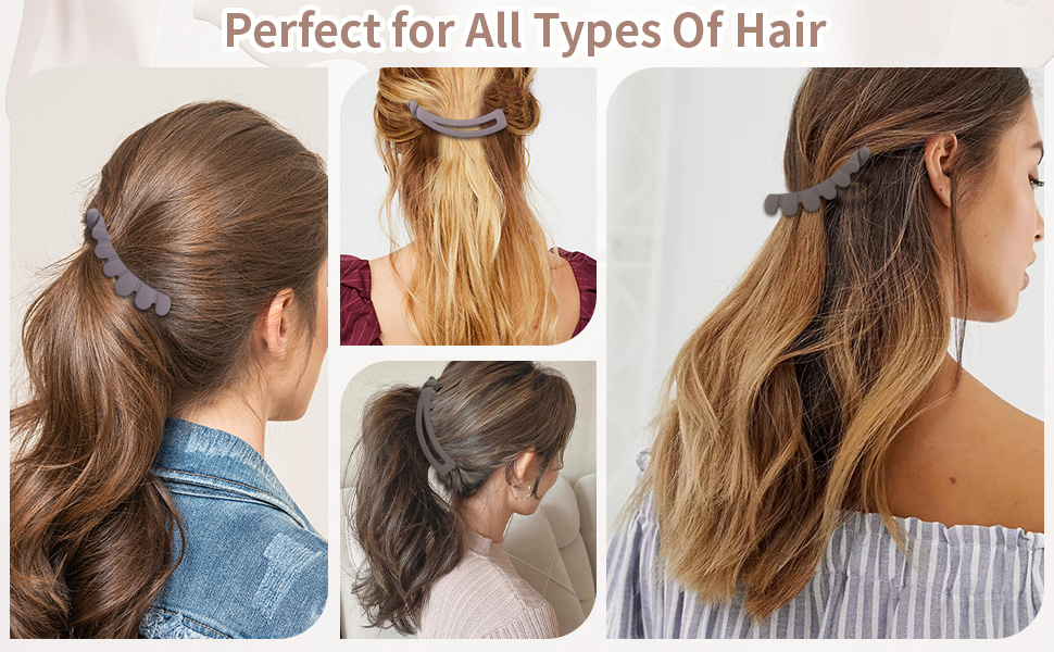 Amazon.com: ANBALA Banana Clip 6PCS Matte Banana Hair Clips for Women Strong Hold Claw Clips for ...