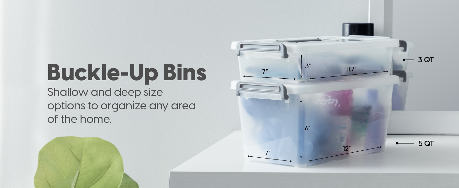 Amazon.com: IRIS USA 20 Quart Portable Clear Plastic Storage Bins with ...