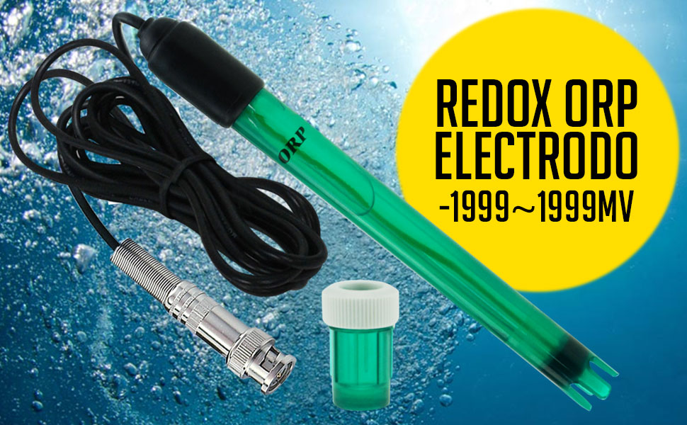 GAIN EXPRESS Electrodo ORP, Controlador ORP, Conector Tipo BNC, Sonda de Repuesto, Verde, 14 Cm ...