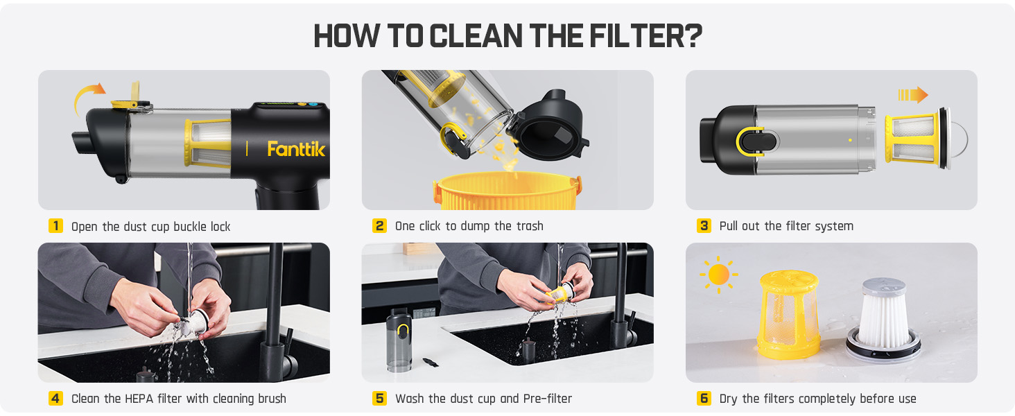 Amazon.com - Fanttik Slim V10 Mix Cordless Car Vacuum, 4 in 1 Handheld Air Duster, Color Smart ...