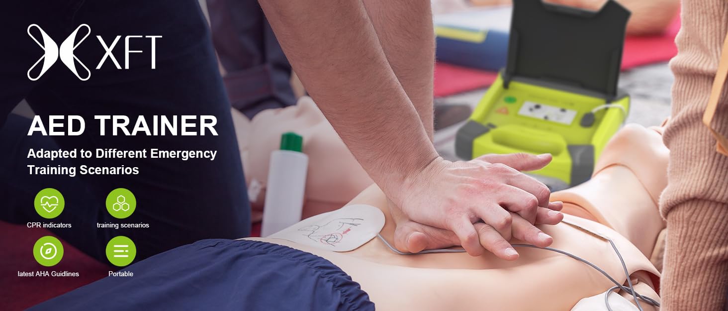 Amazon.com: XFT Mini AED Trainer Set, AED Training Device English Language Voice Prompts First ...