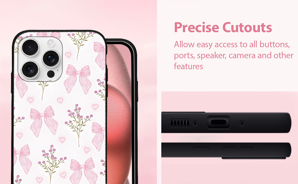 Amazon.com: Zrutru 2 Pack Pink Bow Aesthetic Pattern Phone Case for iPhone SE 2020/SE 2022/7/8 ...