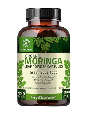 Amazon.com: Organic Moringa Capsules 120 Capsules 1000mg – Green Superfood Organic Moringa ...