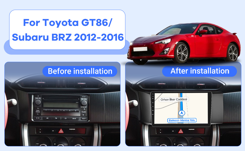 Amazon.com: [2G+32G] Car Radio for Toyota GT86/Subaru BRZ 2012 2013 2014 2015 2016, 9 inch ...