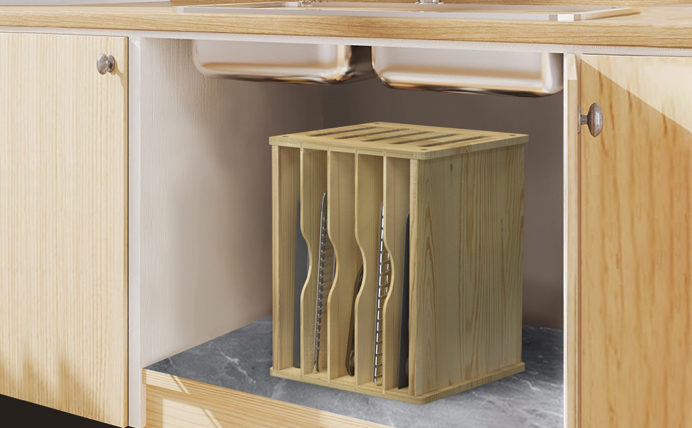 Amazon.com: sandpaint 5pcs Wooden Tray Dividers for Cabinets, Kitchen ...