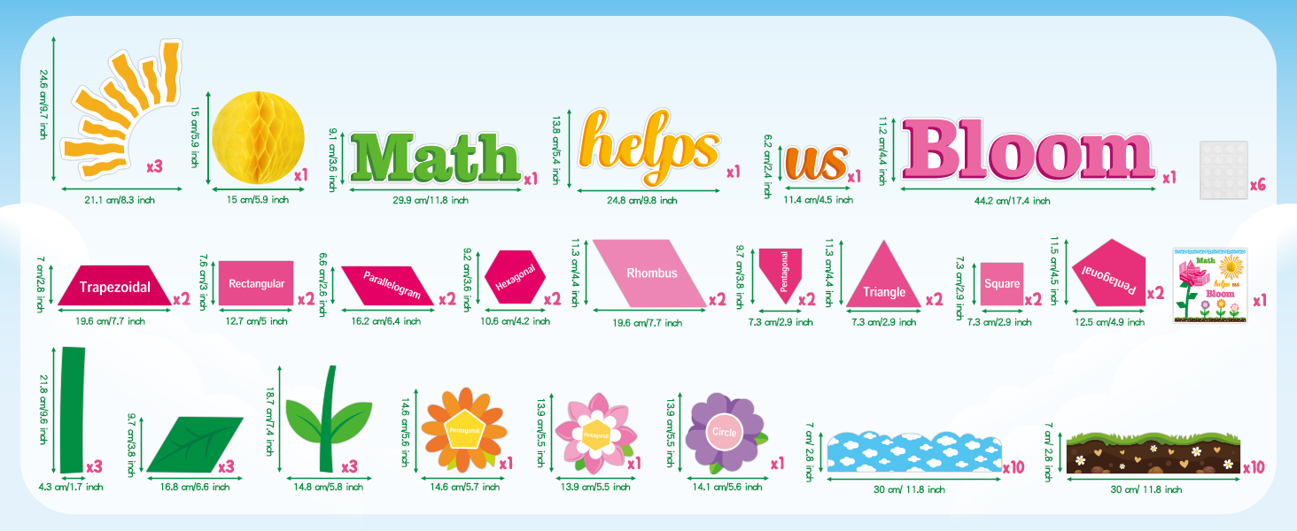 Amazon.com: BeYumi Math Classroom Bulletin Board - 58Pcs Back to School ...