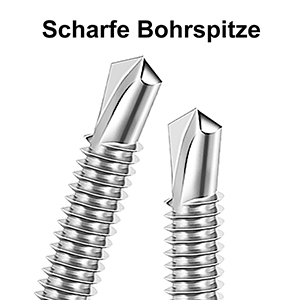 VIGRUE 230 Stück Selbstschneidende Schrauben, M4.2 Blechschrauben Selbstschneidend Set ...