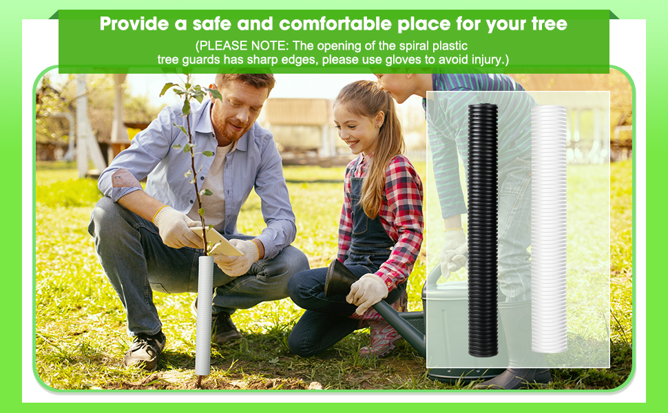 Amazon.com : Menkxi 20 Pcs Corrugated Tree Guards Saplings Tree Trunk ...