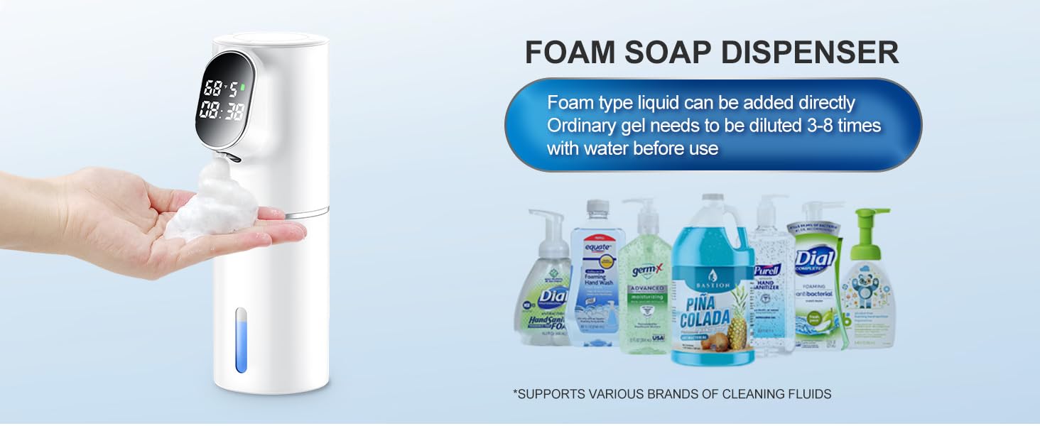 Amazon.com: Wladipw Automatic Soap Dispenser Touchless Auto Foaming Hand Soap Dispenser ...