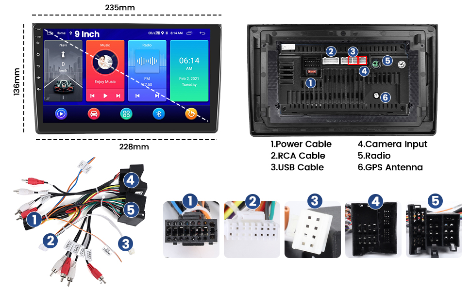 Amazon.com: [2G+64G] Hikity Android Stereo for Audi A4 S4 RS4 2002-2008, 9 Inch HD Touchscreen ...