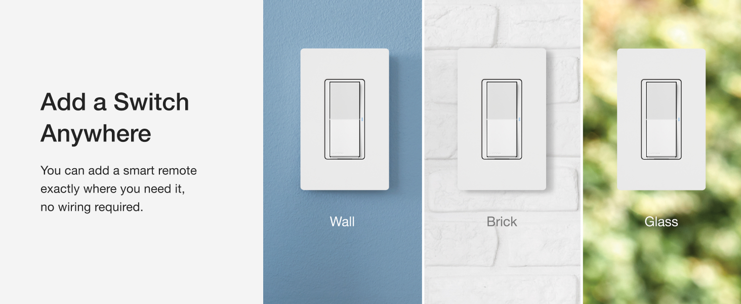 Lutron Diva Smart Dimmer Light Switch 3-Way Kit for Caseta Smart Lighting, w/Plate, Pico Remote ...