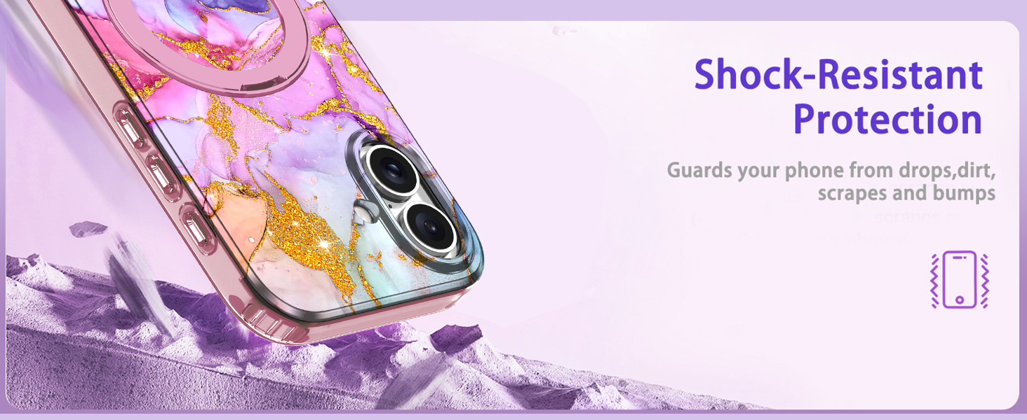 Amazon.com: Lamcase for iPhone 16 Case with Magnetic Invisible Ring Stand [Compatible with ...