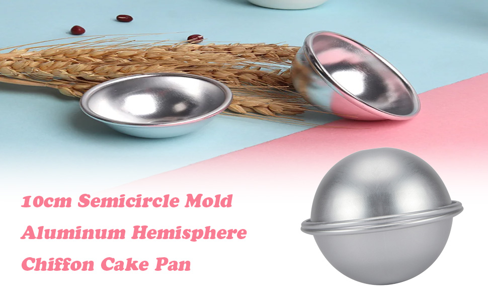 Amazon.com: CHEOTIME 10cm Ball Cake Pan, Food-Grade Aluminum Alloy Sphere Cake Pan, Silver ...