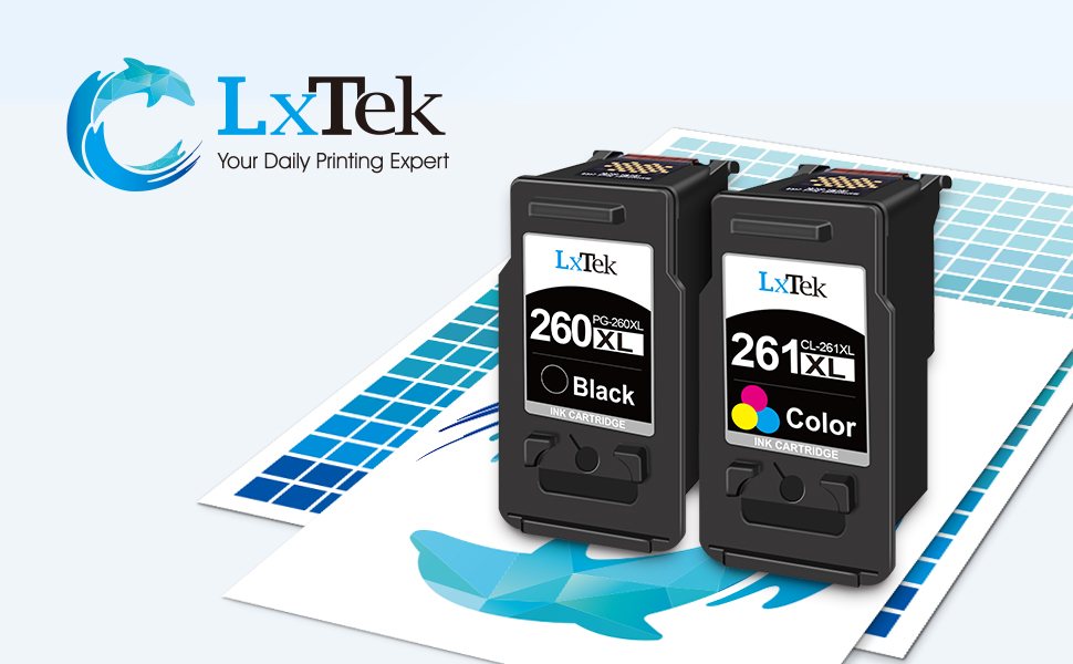 LxTek Ink Cartridge Replacement for Canon 260XL 261XL 260 XL 261 XL PG-260 PG-260XL CL-261 CL ...
