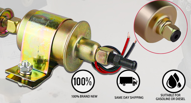Amazon.com: Universal Electric Fuel Pump 5-9 PSI 30GPH 12V DC E8012S Gasoline and Diesel Fuel ...