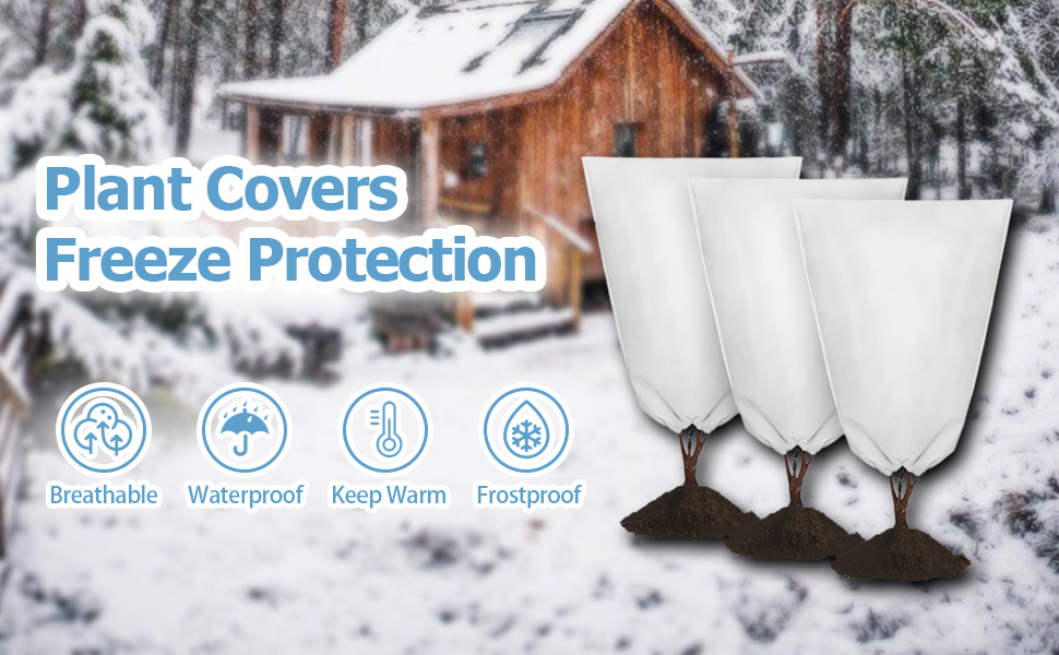 Amazon.com : Kijamilee Plant Covers Freeze Protection, 78" x 98" 2.5oz ...