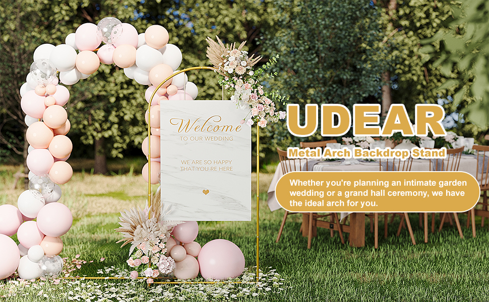 Amazon.com: UDEAR 6.6FT Metal Arch Backdrop Stand,for Wedding Backgrounds Climbing Plants Event ...