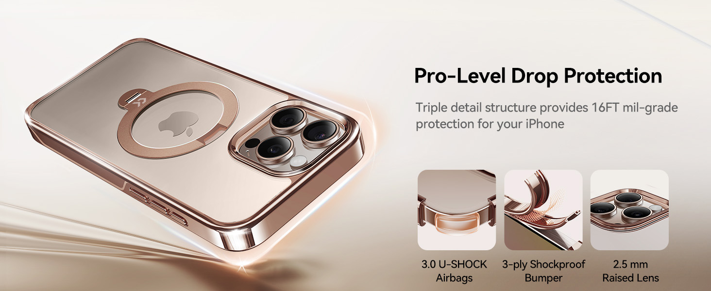 Amazon.com: CASEKOO Desert Titanium for iPhone 16 Pro Max Case with 360 Spin Magnetic Stand ...