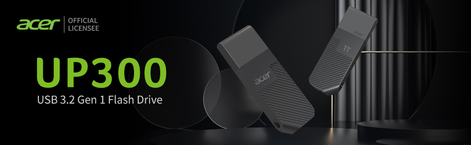 Amazon.com: Acer UP300 128GB USB 3.2 Gen 1 Flash Memory Drive, Black - BL.9BWWA.527 : Electronics